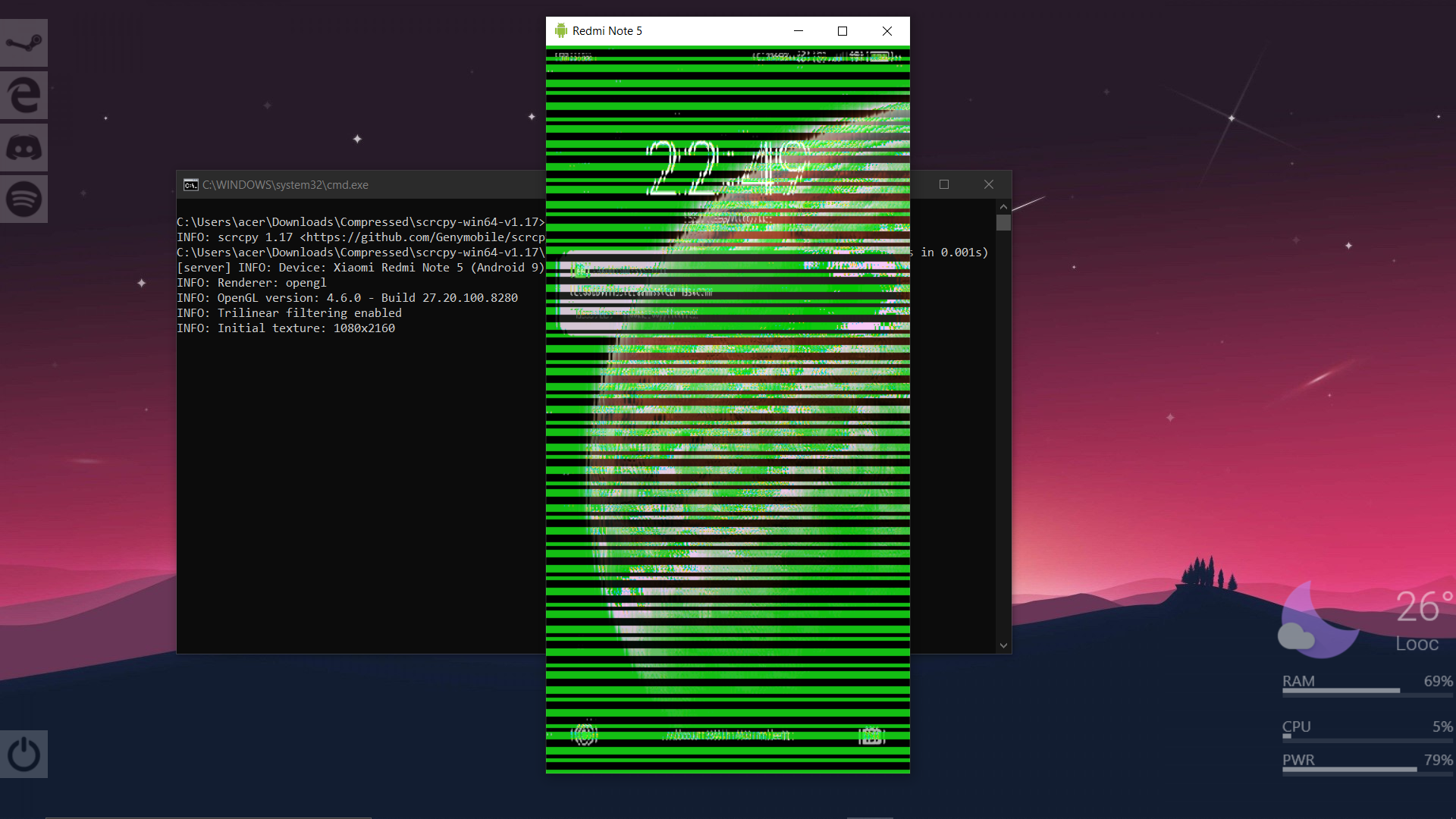 Arguments won't run on terminal/cmd · Issue #2381 · Genymobile/scrcpy ...