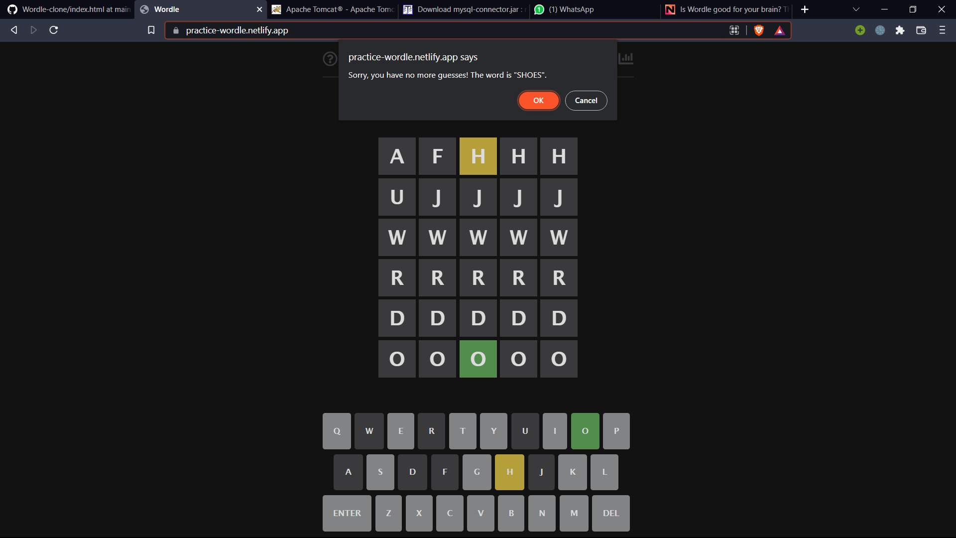 GitHub - Hrushi73/Wordle-clone