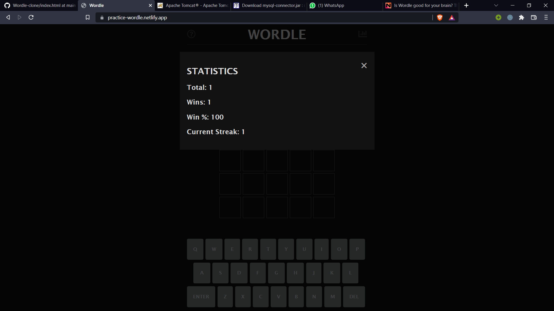 GitHub - Hrushi73/Wordle-clone