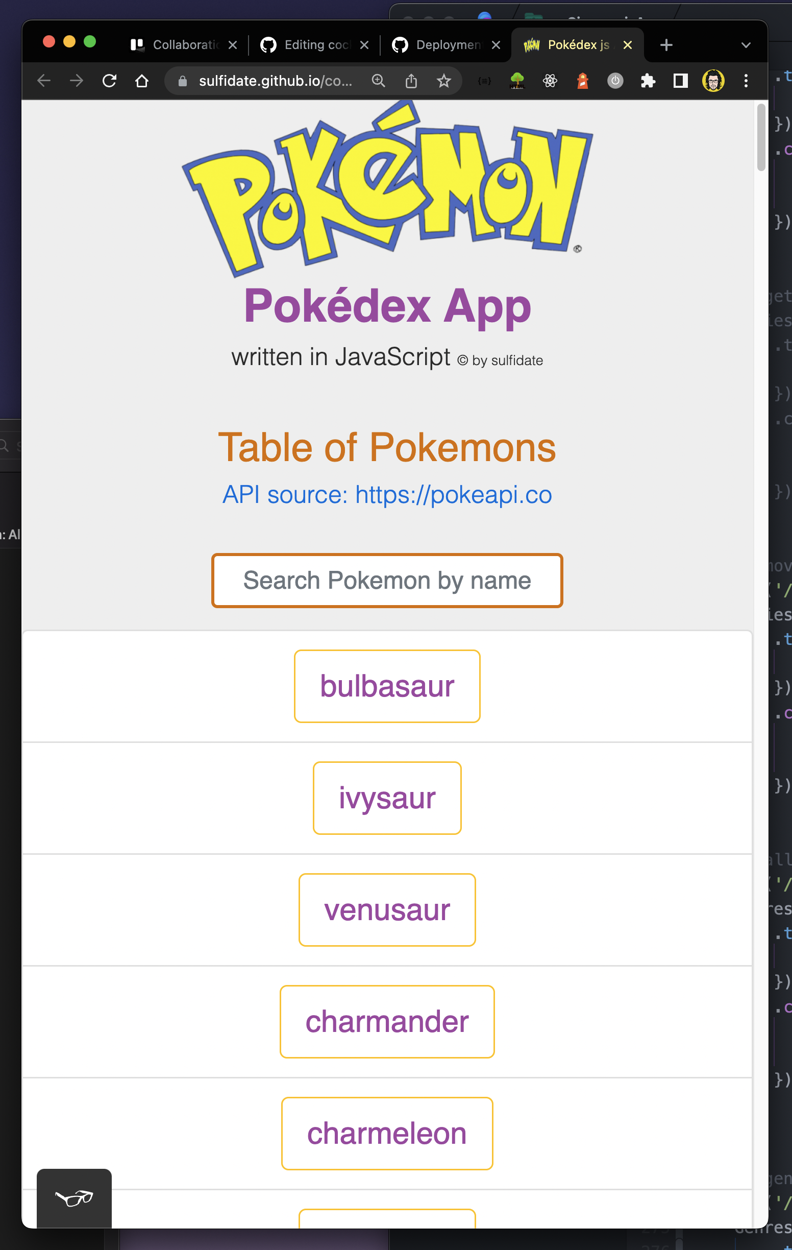 GitHub - sulfidate/pokedex-app: Start 04-05-21 | To build a small web application with HTML, CSS ...