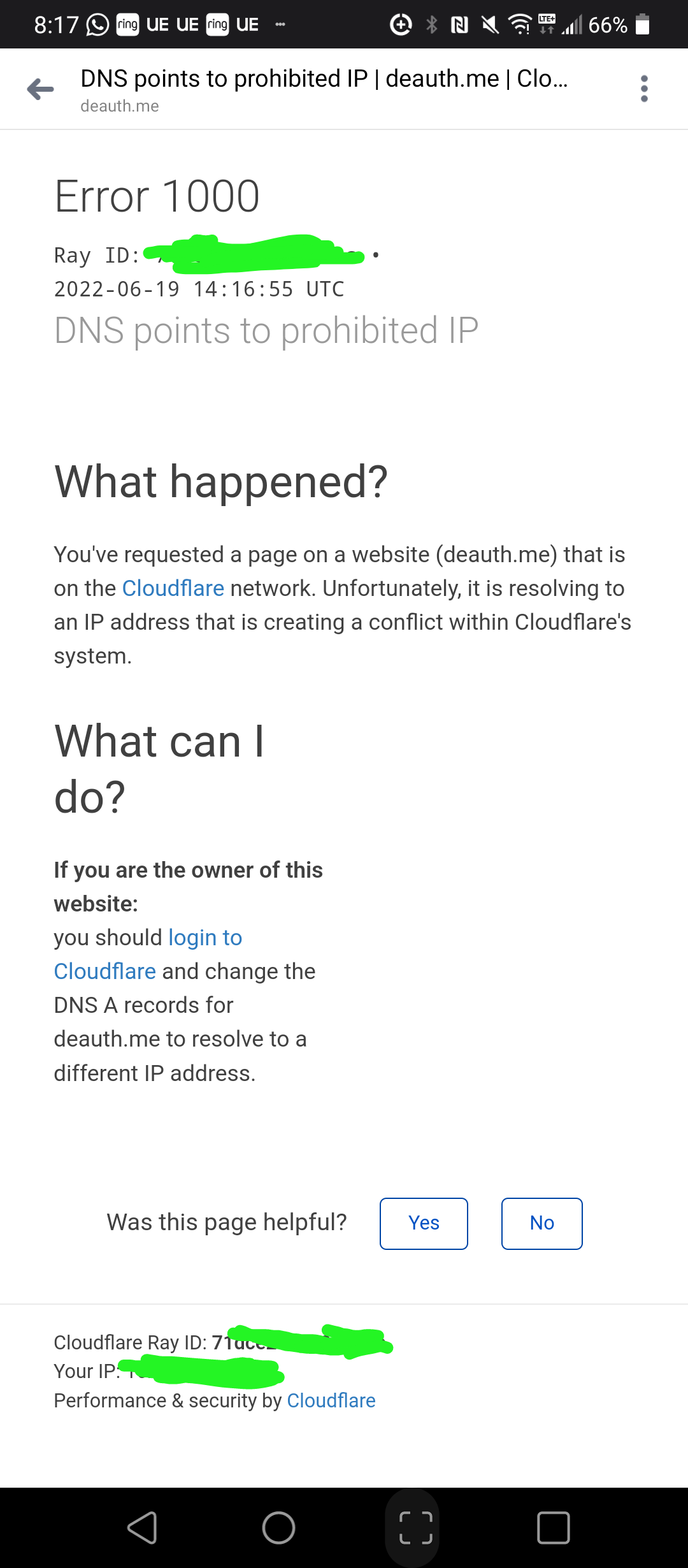 "Connection Timed Out" on V2 Web Portal/Cloudflare redirect blocked · Issue #1562 ...