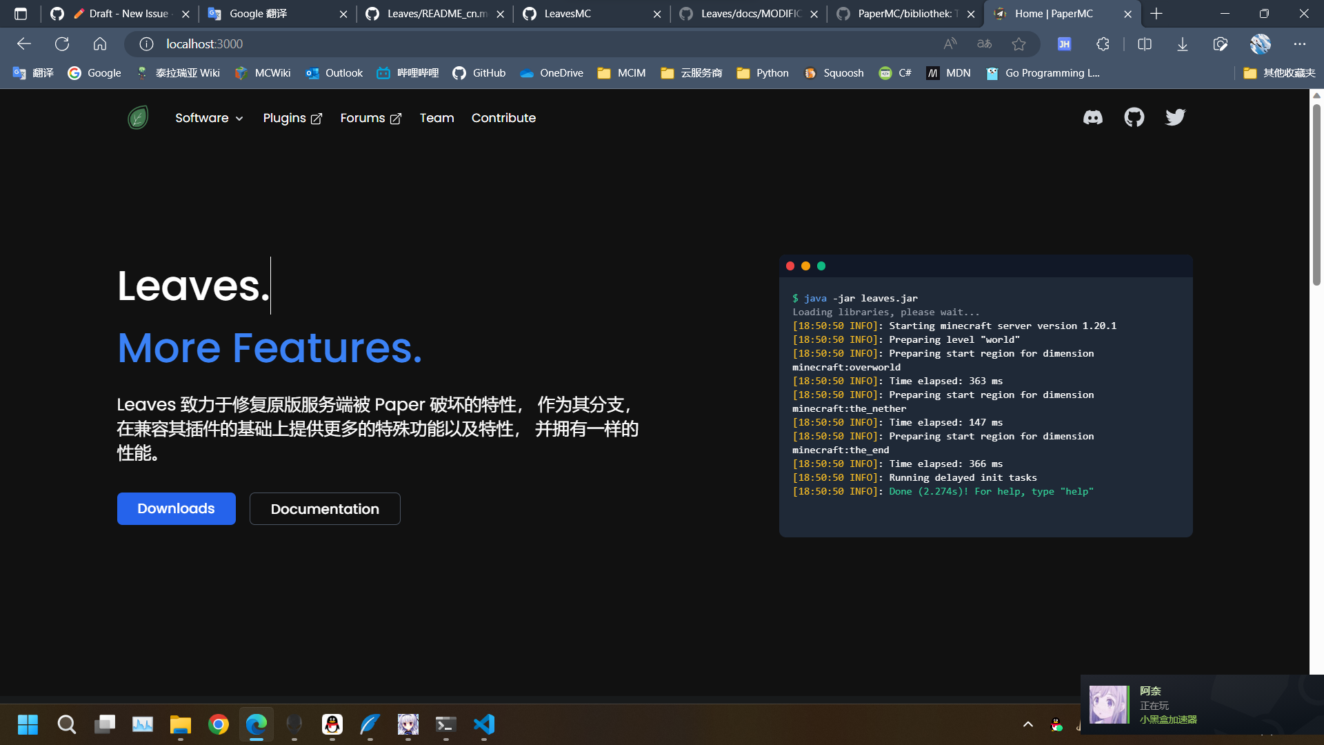 LeavesMC 官网 · Issue #69 · LeavesMC/Leaves · GitHub