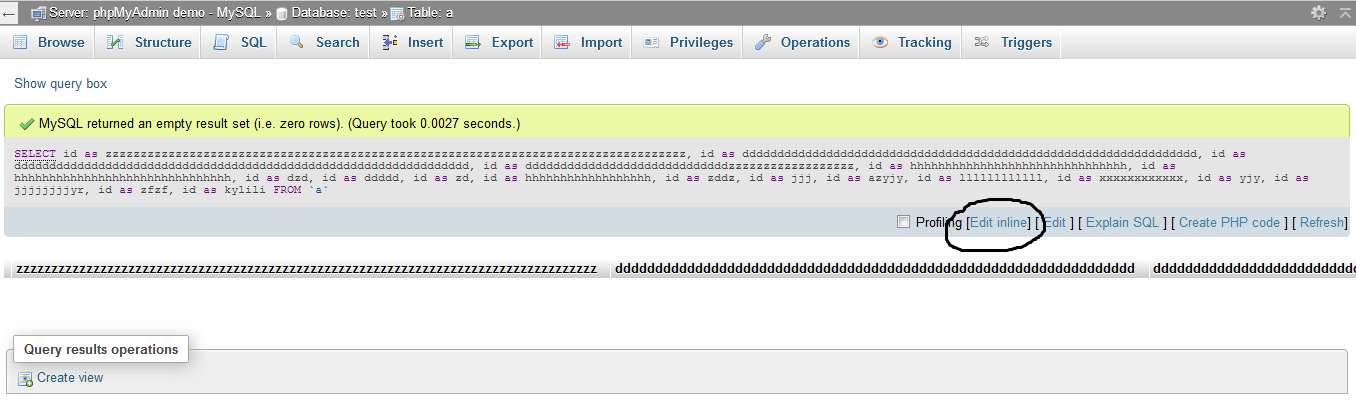 sql code truncated in Edit inline mode · Issue #13921 · phpmyadmin ...