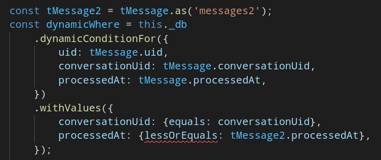 Dynamic condition: DateTimeValueSource is missing the following ...