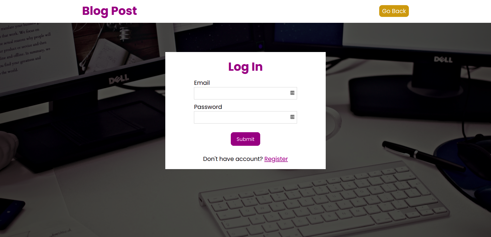 Create Login page [ Markup and Logic ] · Issue #2 · GSG-G11/Blog-Post · GitHub