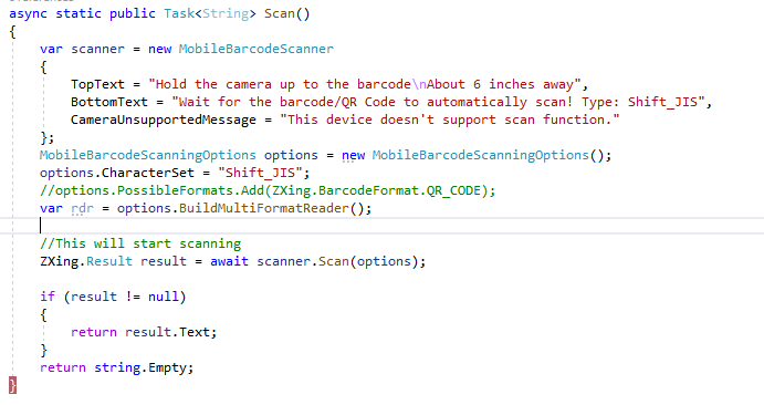 Issue In Scanning Kanji Qr Code Using Camera In Xamarin · Issue 298 · Endroid Qr Code · Github