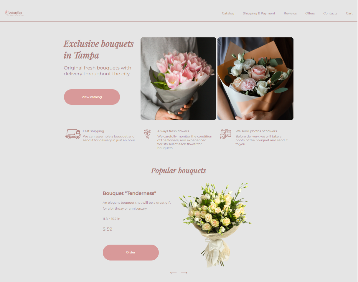 GitHub - AngelicaNartova/FlowerSite