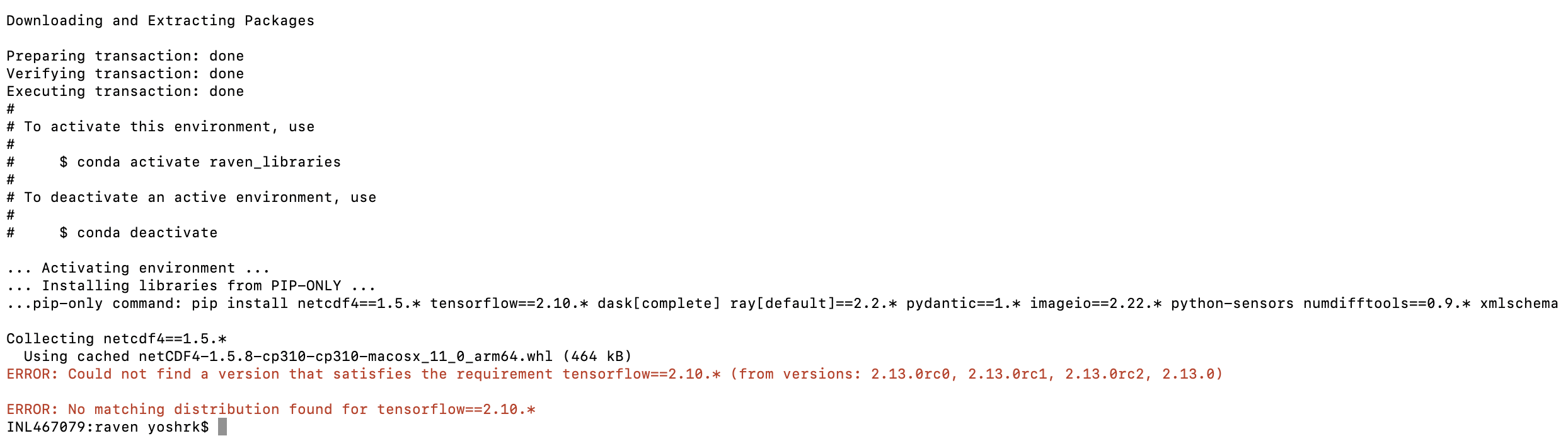 [UNDER-DISCUSSION] Issue finding tensorflow during Install RAVEN libraries · Issue #2158 ...