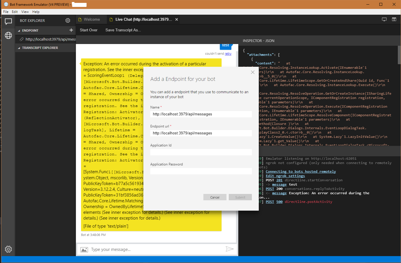 'Create New Conversion' Sharp sample doesn't work. · Issue #274 · microsoft/BotBuilder-Samples ...