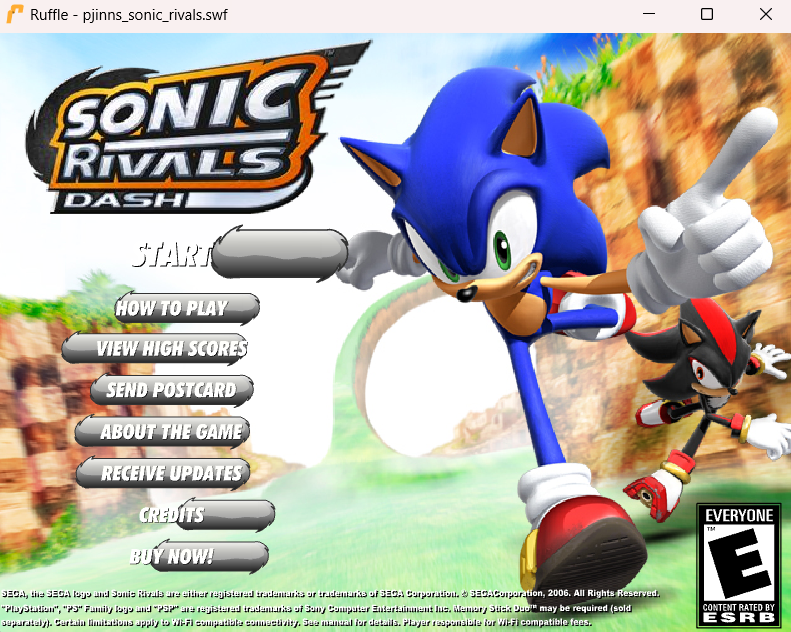 sonic rivals flash game black screen ruffle extension version 2021-02 ...