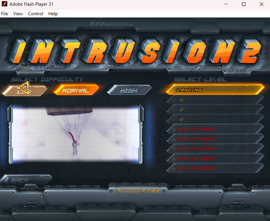 Intrusion 2 Demo: Title Screen Issues · Issue #9623 · ruffle-rs/ruffle ...