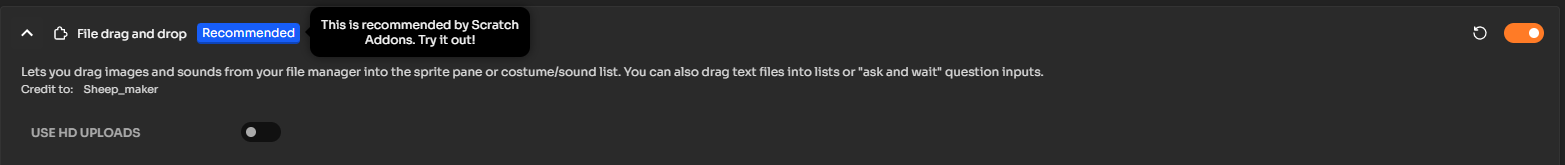 Sprite Panel Collapse Speed is always instant · Issue #5557 · ScratchAddons/ScratchAddons · GitHub