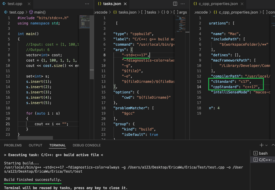 Use higher language standard version in build tasks, if compiler's ...