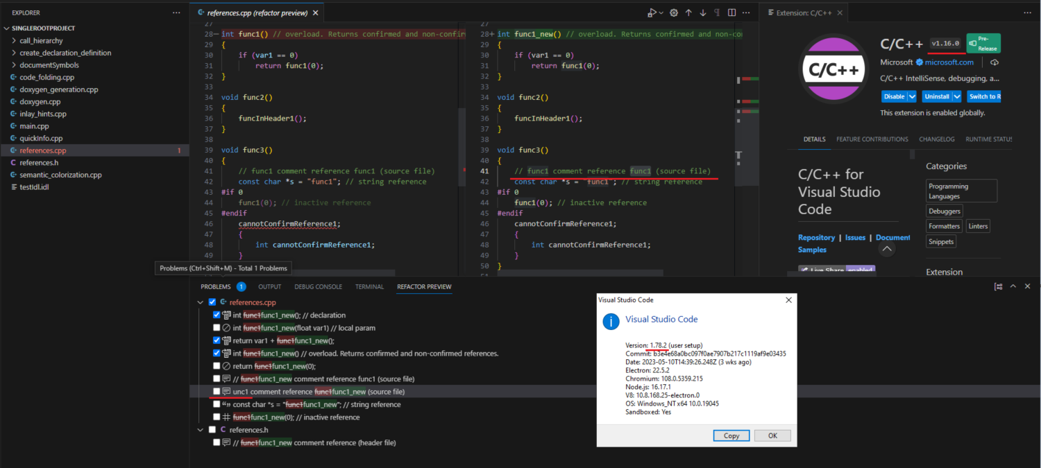 Information in rename preview panel is truncated or missing · Issue #7826 · microsoft/vscode ...