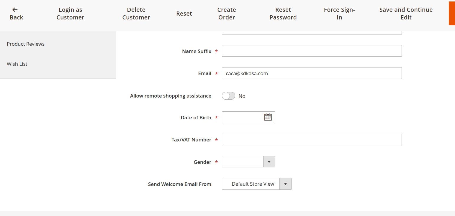 Customer attribute and customer address attribute alway require when select 'Use Default' in ...
