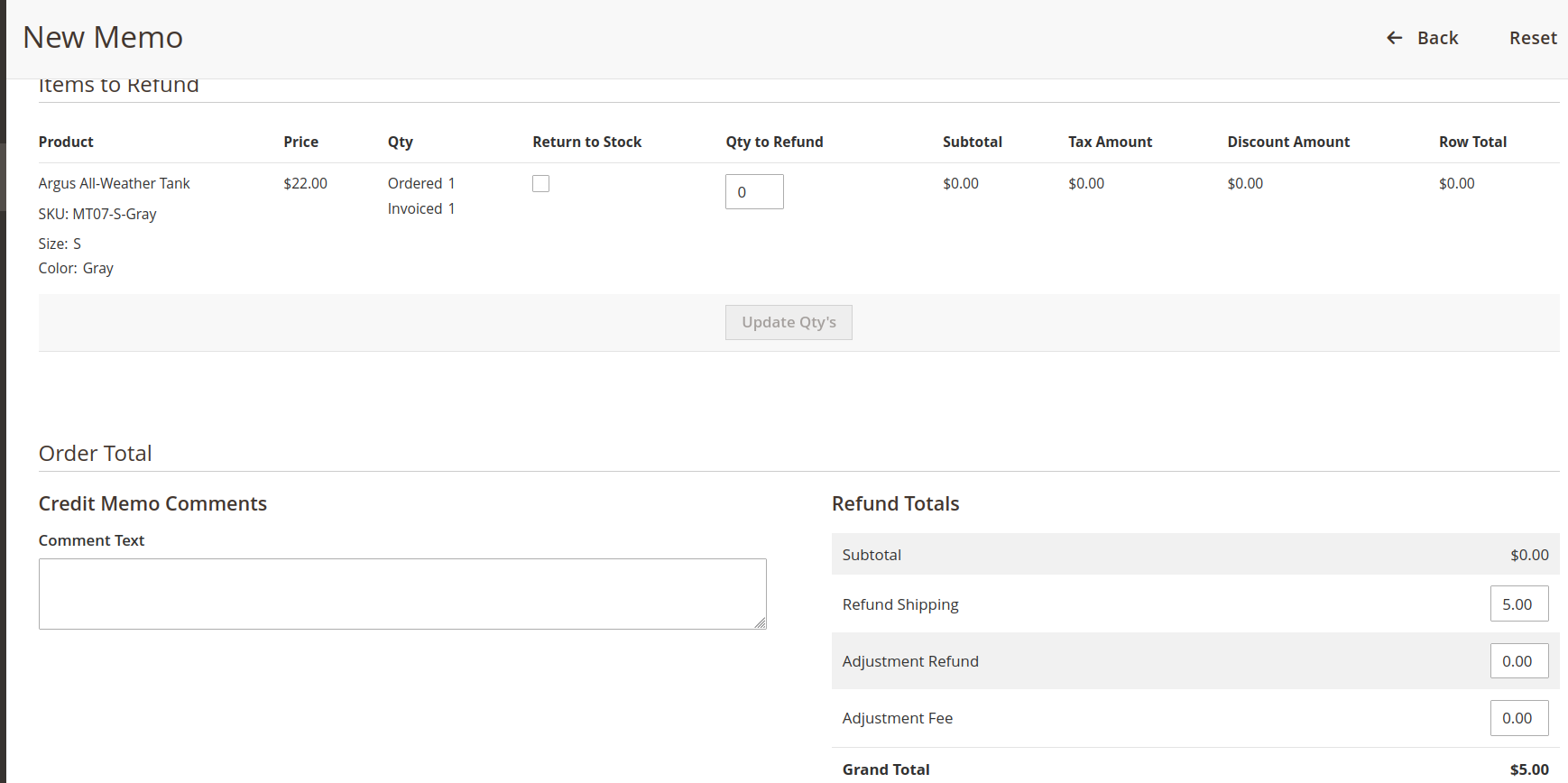 Refund with negative qty alway refund discound · Issue #37917 · magento/magento2 · GitHub