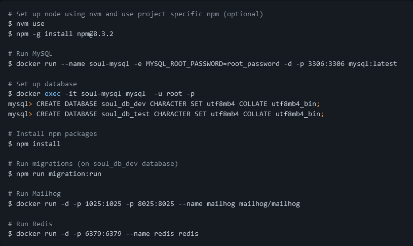 [DOCS] separate commands · Issue #144 · lws803/soul · GitHub