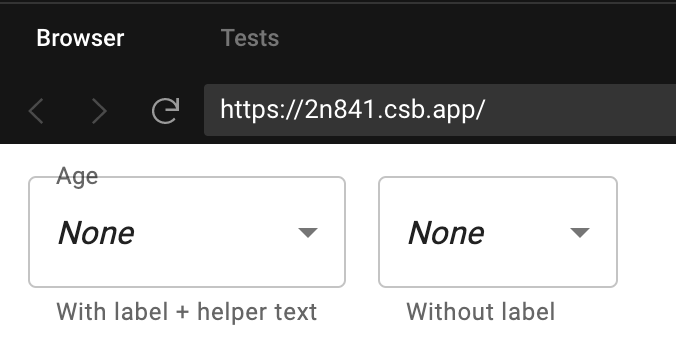 [Select] Outlined component's label has no background fill (looks ...