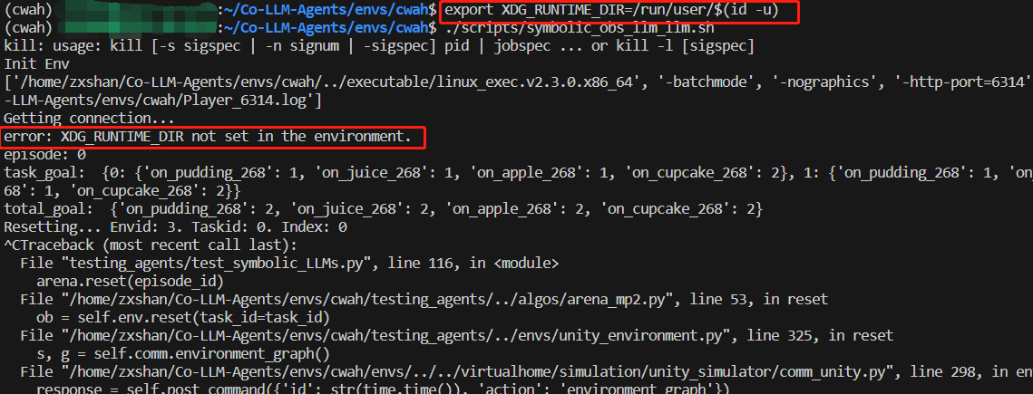 unity_simulator.comm_unity.UnityCommunicationException: HTTPConnectionPool(host='127.0.0.1 ...