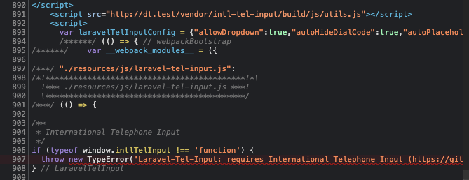 The Javascript Throw Typeerror Because Window Intltelinput Is Not