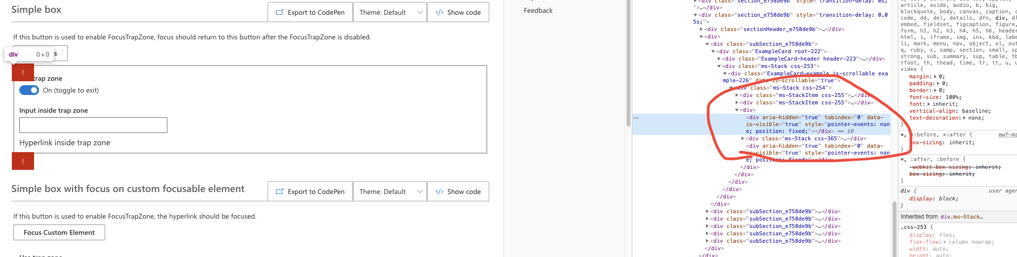 Focusable Content Should Have Tabindex 1 On Focustrapzone · Issue 16277 · Microsoftfluentui