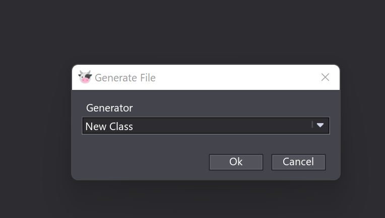 The class generator dialog does not show the input box for type names ... The class generator dialog does not show the input box for type names ...