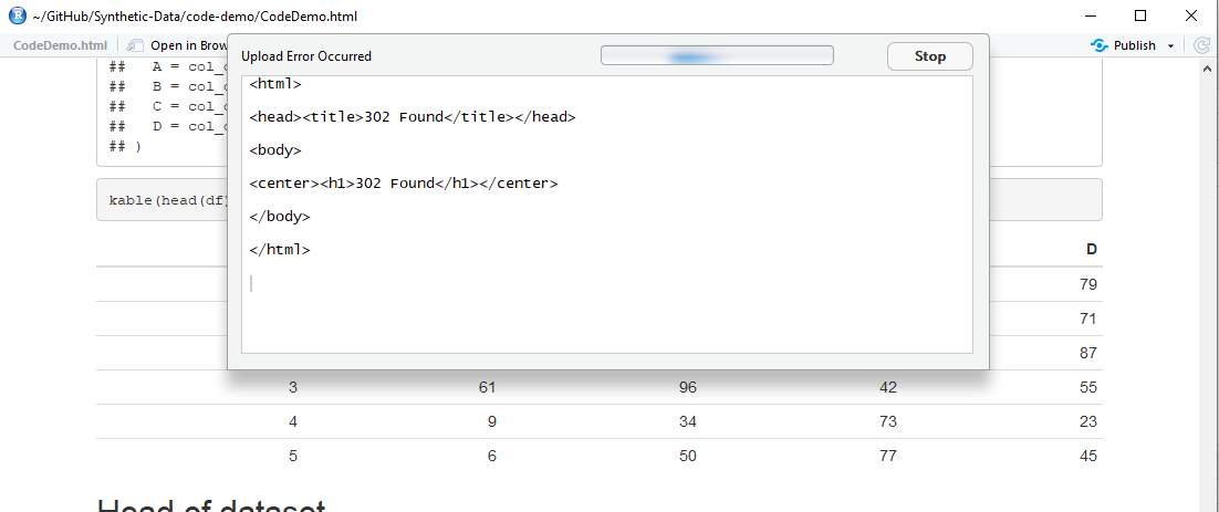Cannot Publish To Rpubs With Any File Even The Starter Rmarkdown File