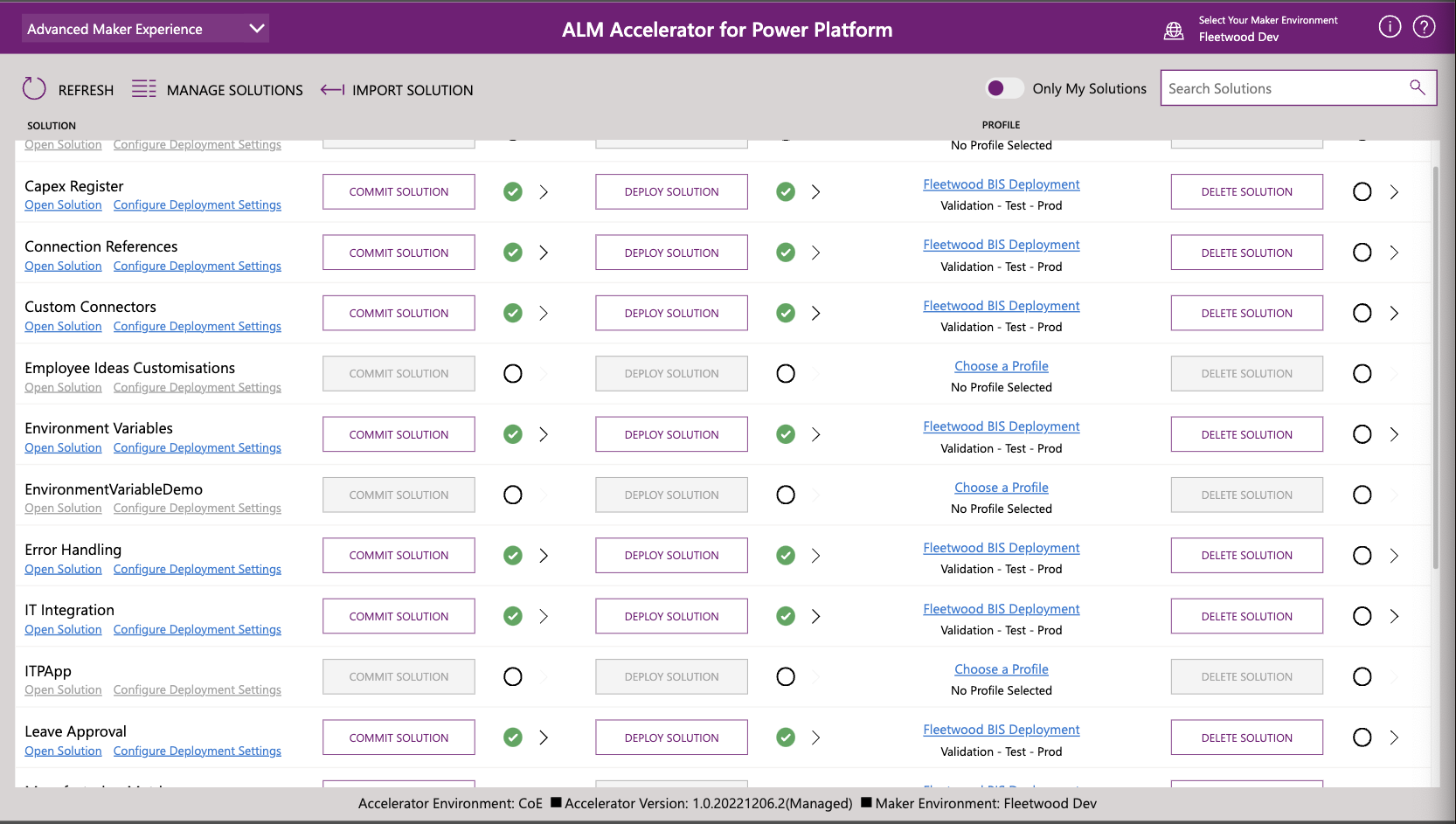 [ALM Accelerator - BUG]: Deploy Solution button is Disabled · Issue #4015 · microsoft/coe ...
