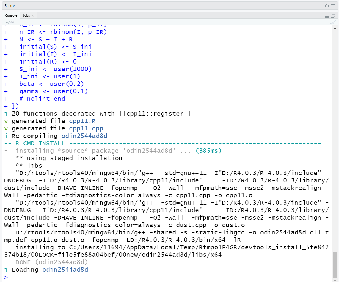 modify SIR model by 'odin.dust::odin_dust' · Issue #303 · mrc-ide/odin · GitHub
