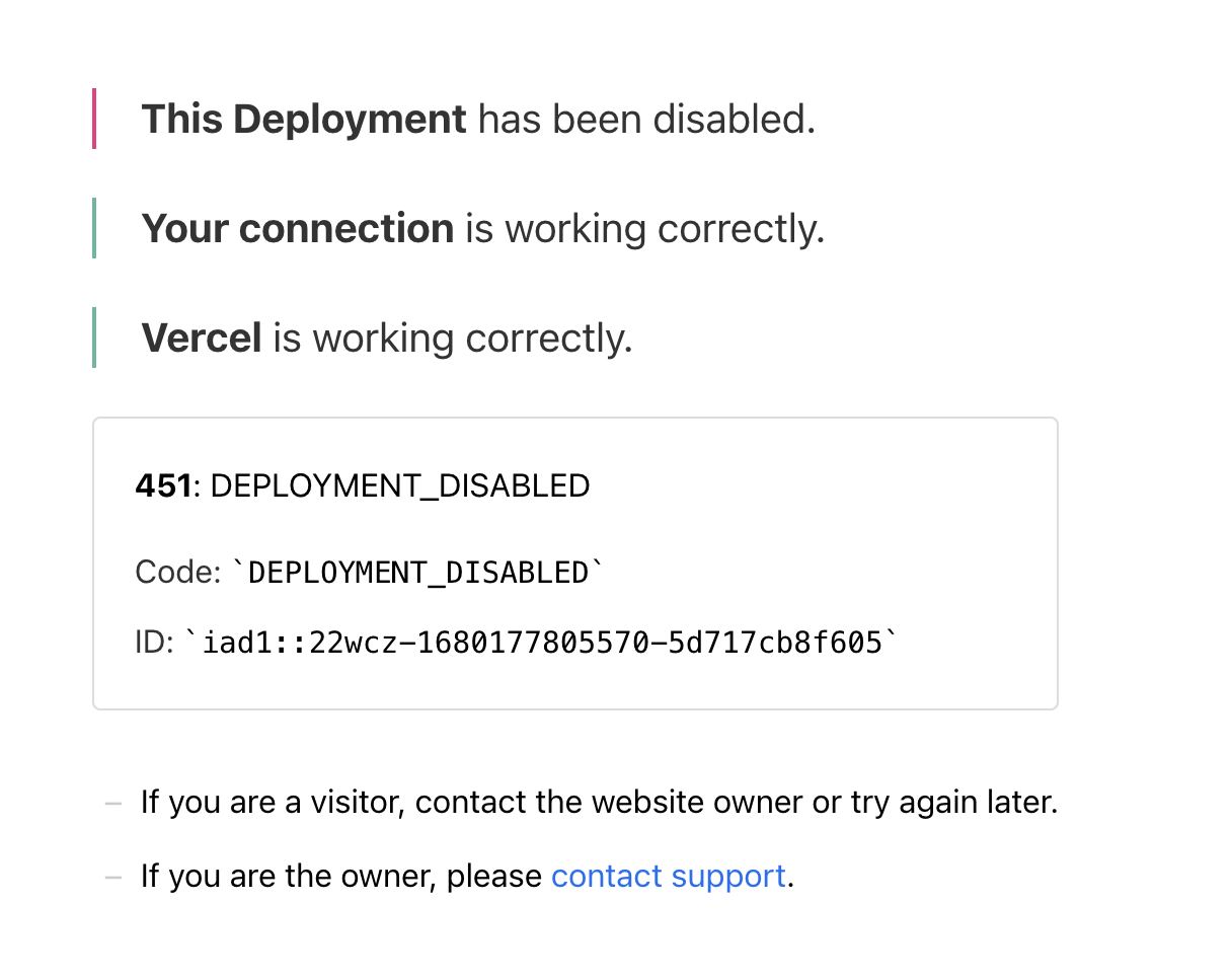 Deployment Disabled? · vercel community · Discussion #1922 · GitHub
