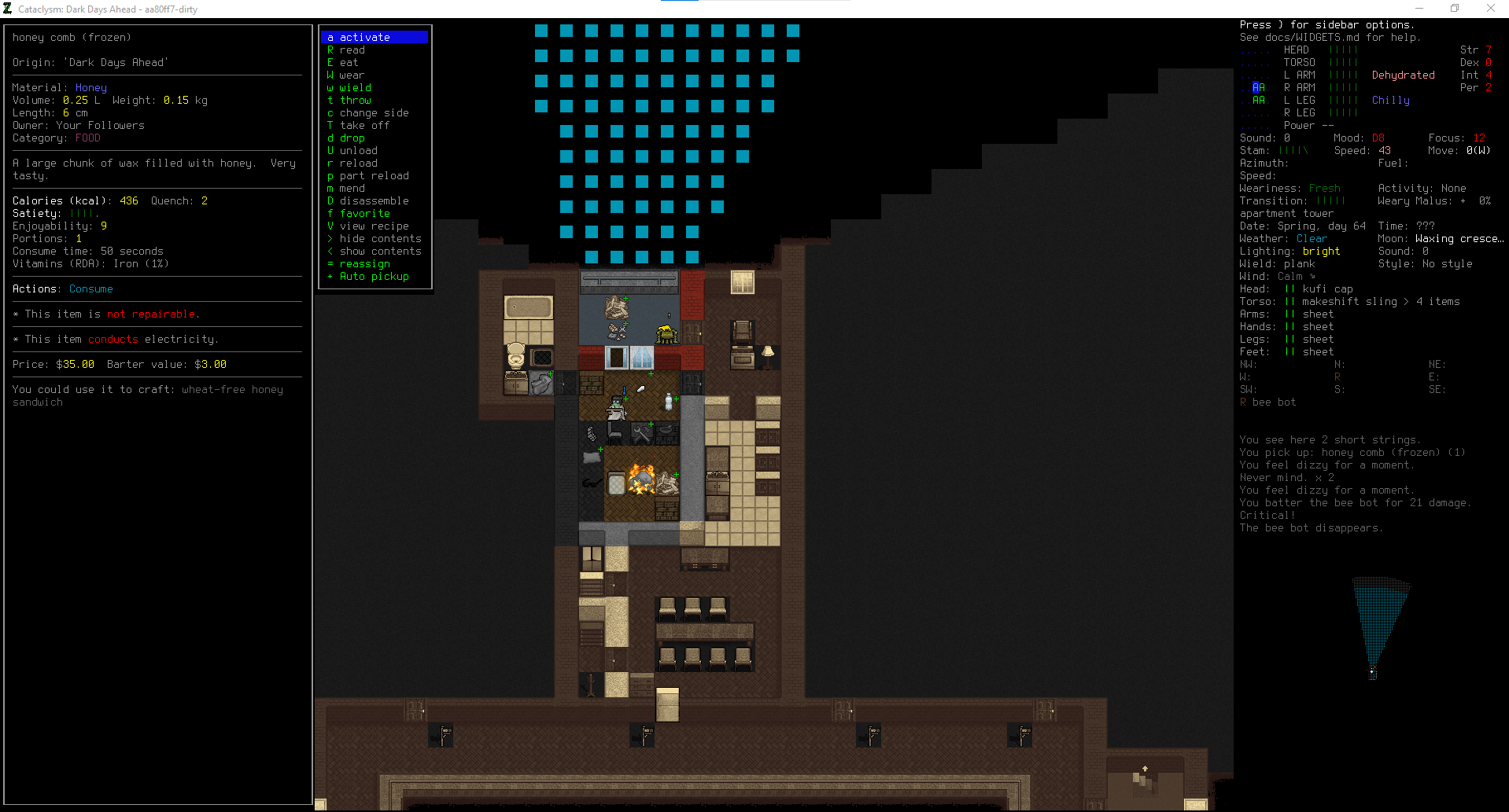 hallucinated bee bots makes real honey combs (aftershock) · Issue #61432 · CleverRaven/Cataclysm ...