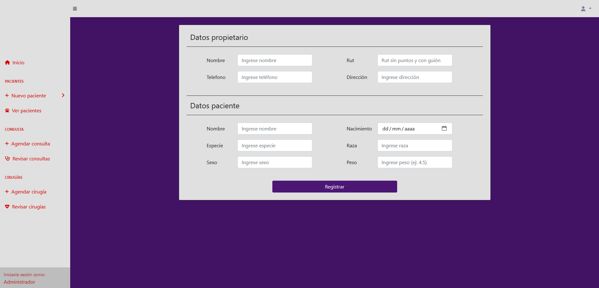 GitHub - camila-ag/veterinaria-app