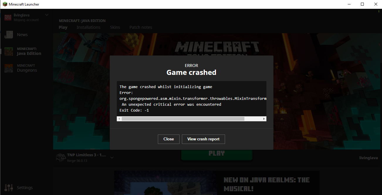 Crashed while initializing · Issue #126 · The-Nexus-Project/Limitless-3 · GitHub