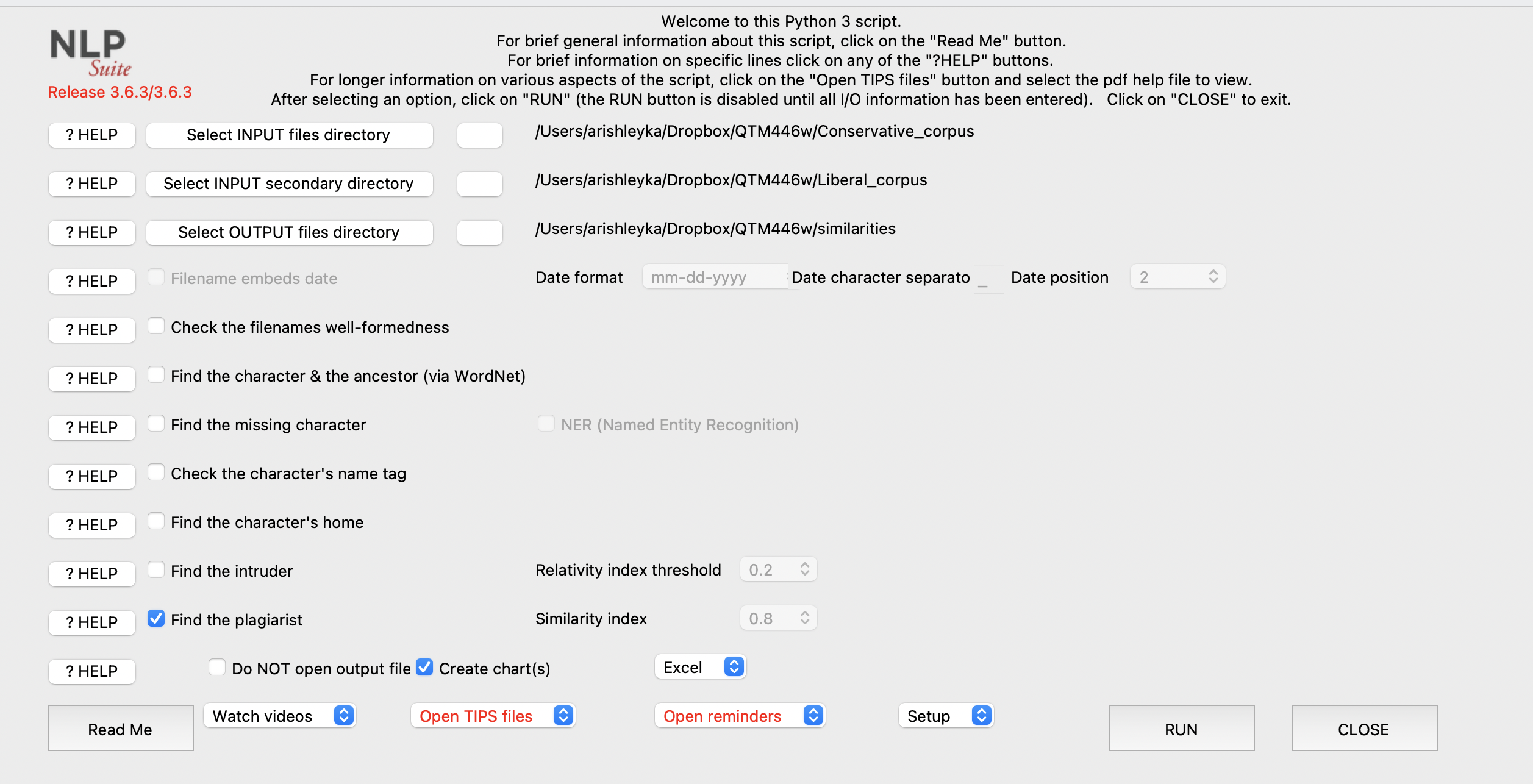 [BUG]: Similarities between Documents via Java Lucene · Issue #922 · NLP-Suite/NLP-Suite · GitHub