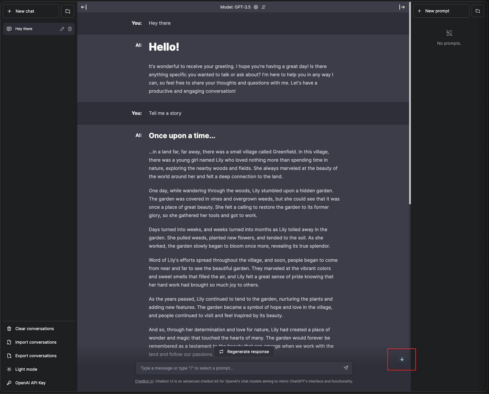 Feature Request: add scroll to top and to bottom button · Issue #266 · mckaywrigley/chatbot-ui ...
