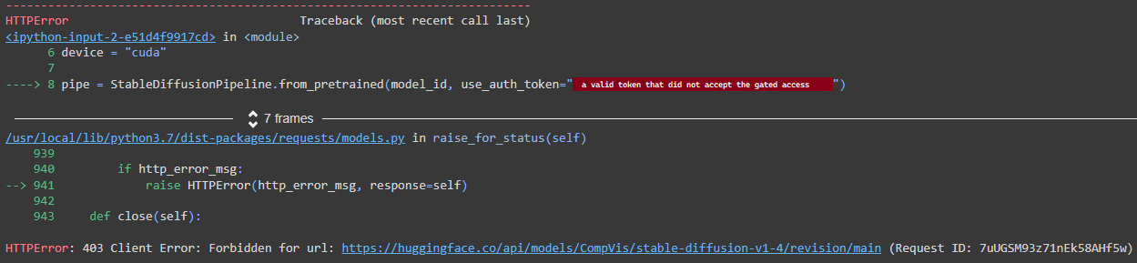 Add Descriptive Error Message On Use Auth Token For Gated Models
