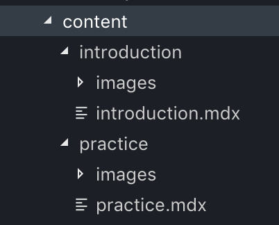 want to set up a certain file structure and routing configuration for mdx documents...