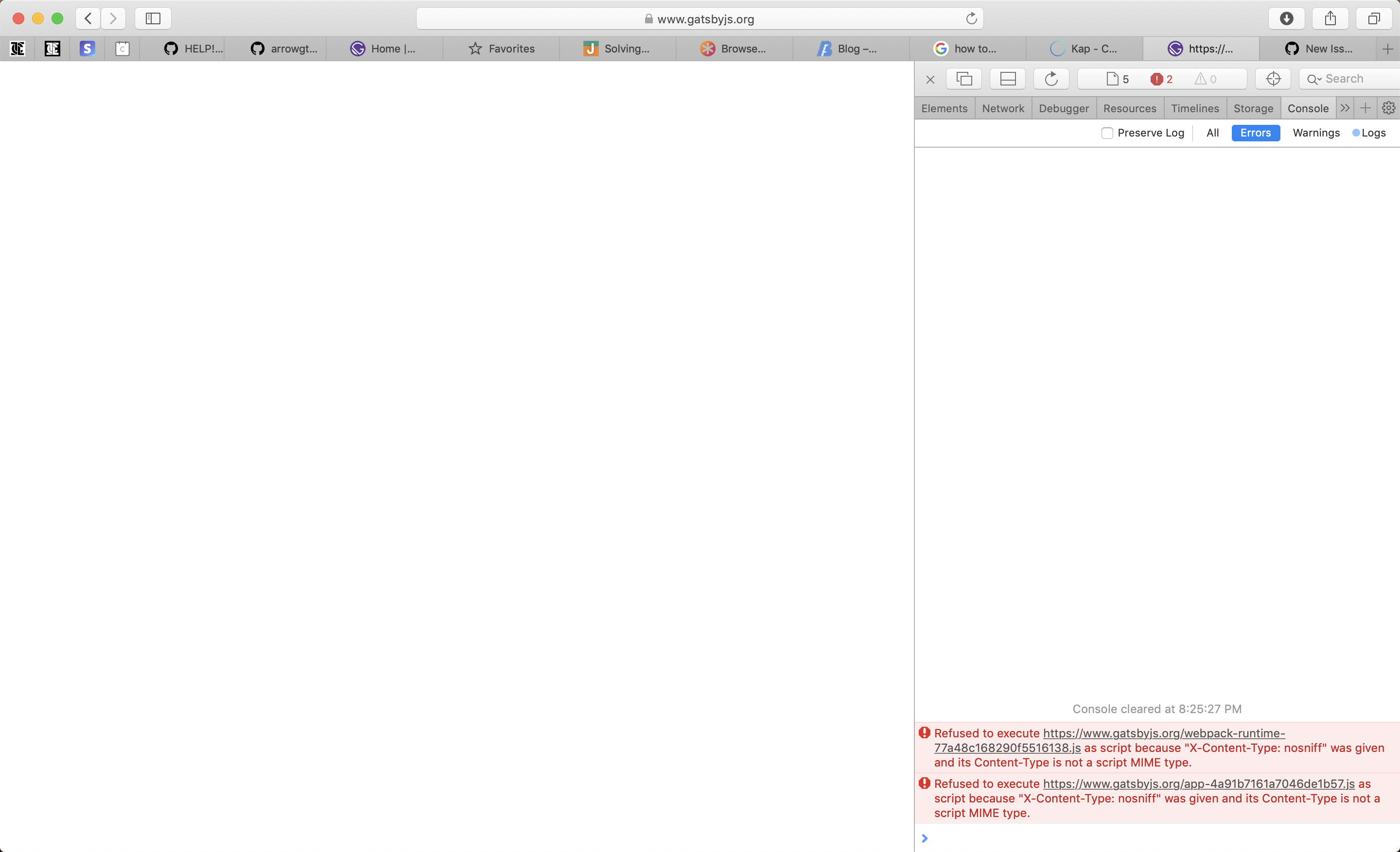 Not Loading In Safari Due To Some Odd Errors · Issue 15711 · Gatsbyjsgatsby 