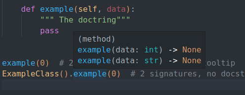 Docstring missing on @overload methods (but not plain functions) · Issue #2948 · microsoft ...