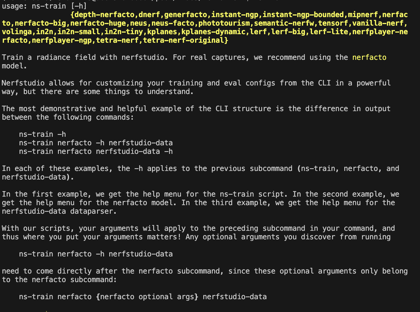 ns-train tetra-nerf: error: argument, invalid choice from · Issue #2 · jkulhanek/tetra-nerf · GitHub