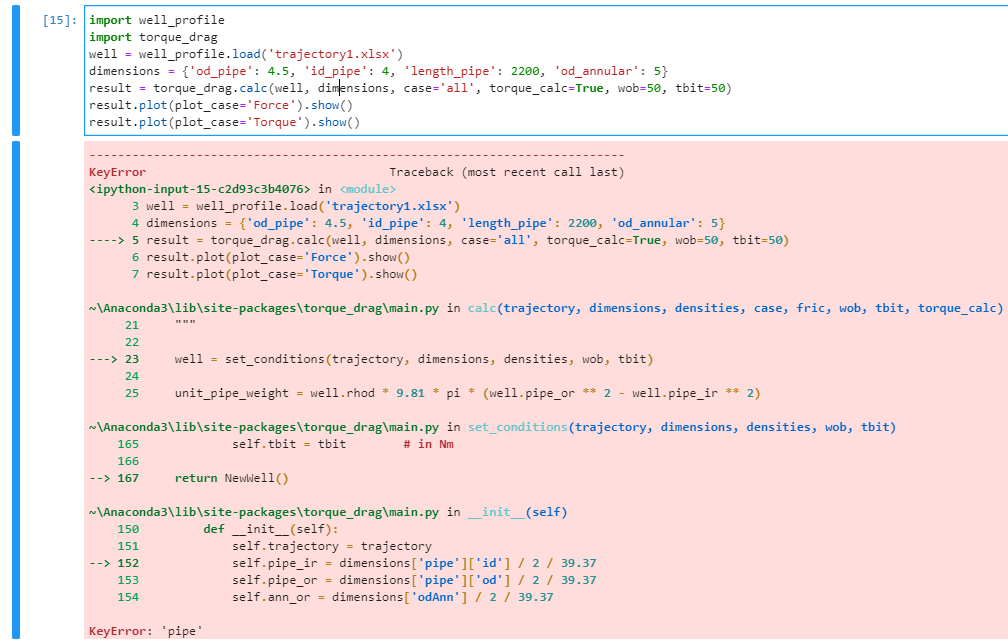 KeyError for 'pipe' · Issue #4 · pro-well-plan/torque_drag · GitHub