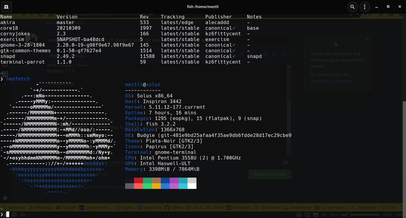 number of snap package is not shown if snap list isnt ran before ...