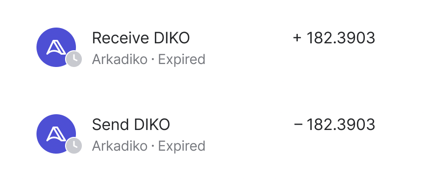 Display expired transactions in activity with new "expired" state ...