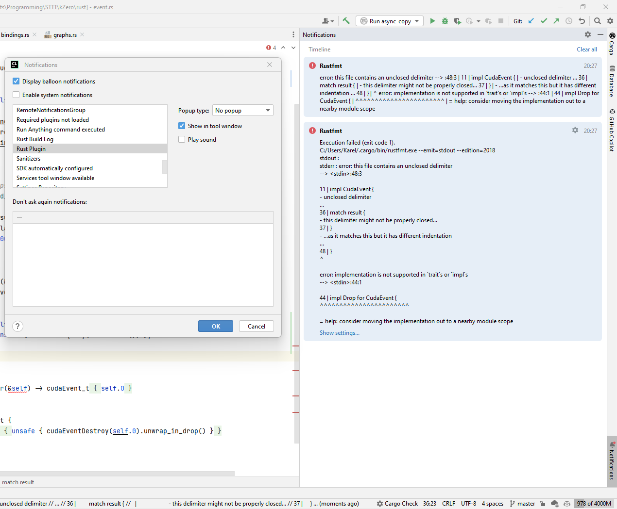 Running Rustfmt On Code That Fails To Parse Raises Unnecesary Notification · Issue 8912
