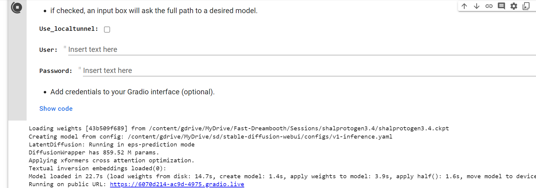 Gradio is not working properly · Issue #1764 · TheLastBen/fast-stable-diffusion · GitHub