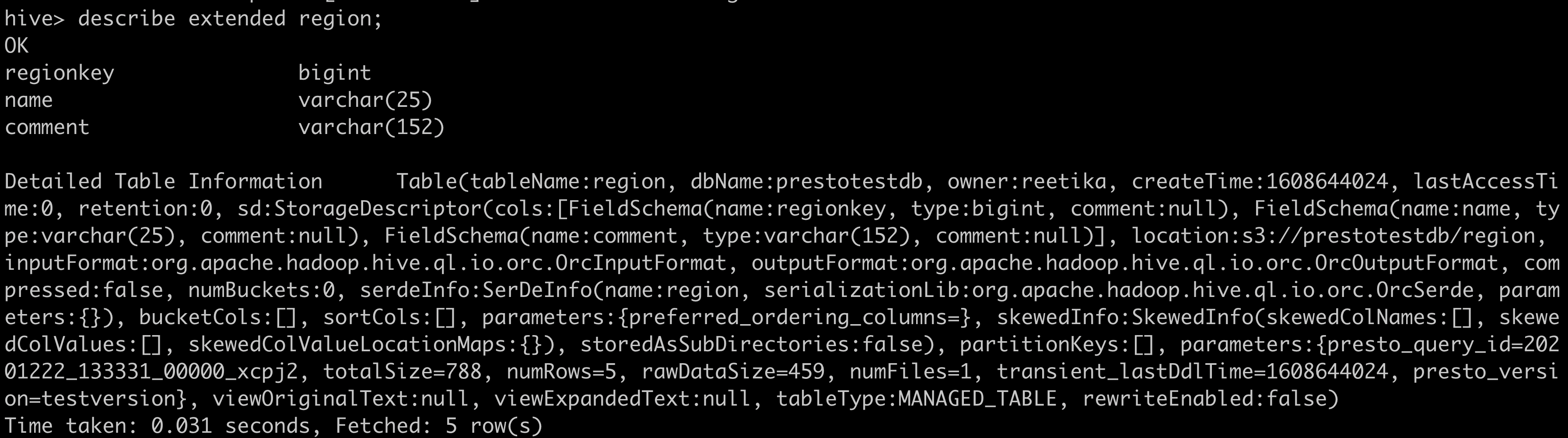 Drop Tables Does Not Work In Hive Connector schemas Other Than Default Drop Tables Does Not Work In Hive Connector schemas Other Than Default