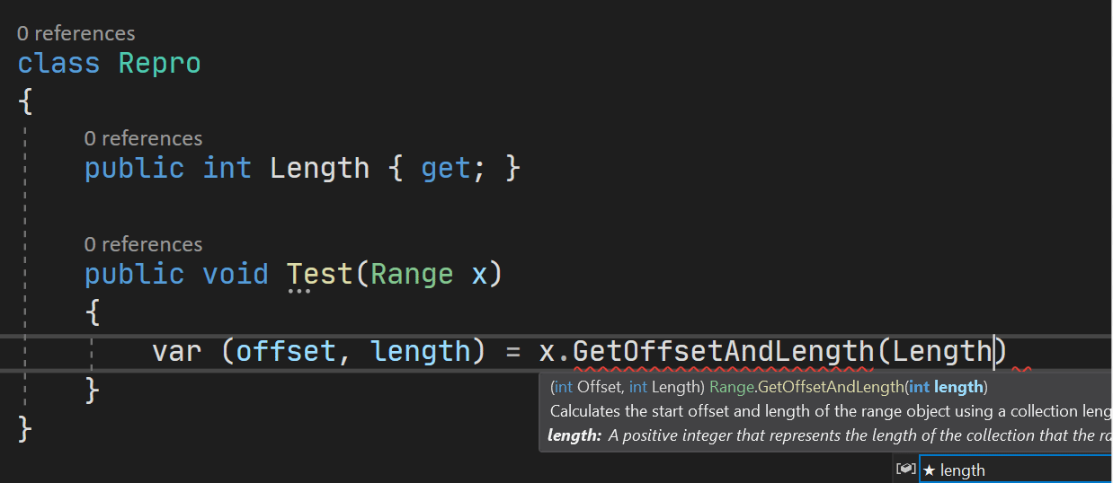Intellisense Turns Properties Used As Arguments Into Lowercase · Issue 49813 · Dotnetroslyn