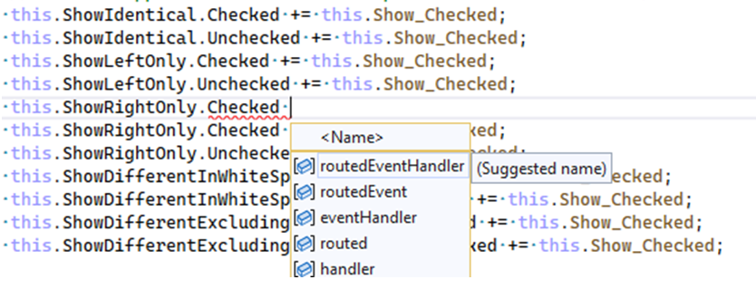 Completion suggesting names after typing event name · Issue #58162 ...