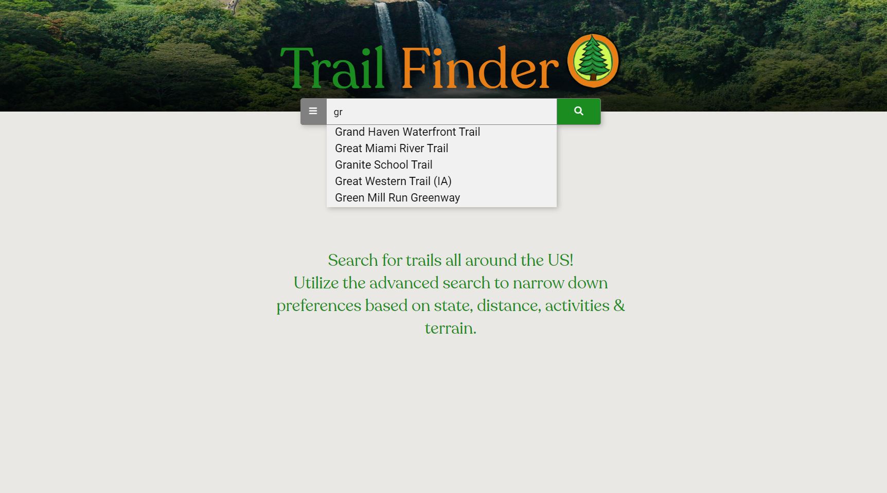 GitHub - Vladvitalaru/Trail-Finder: Web application which allows users to search for trails ...