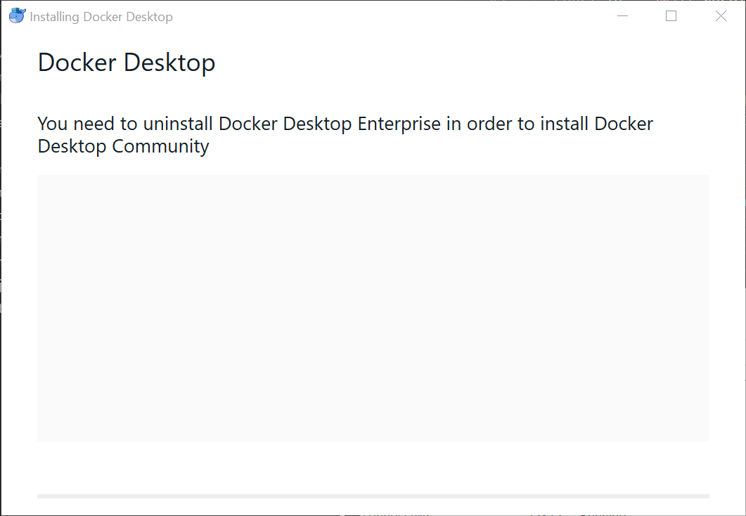 Docker Desktop Stable Download Does Not Work Says I Need To Uninstall 